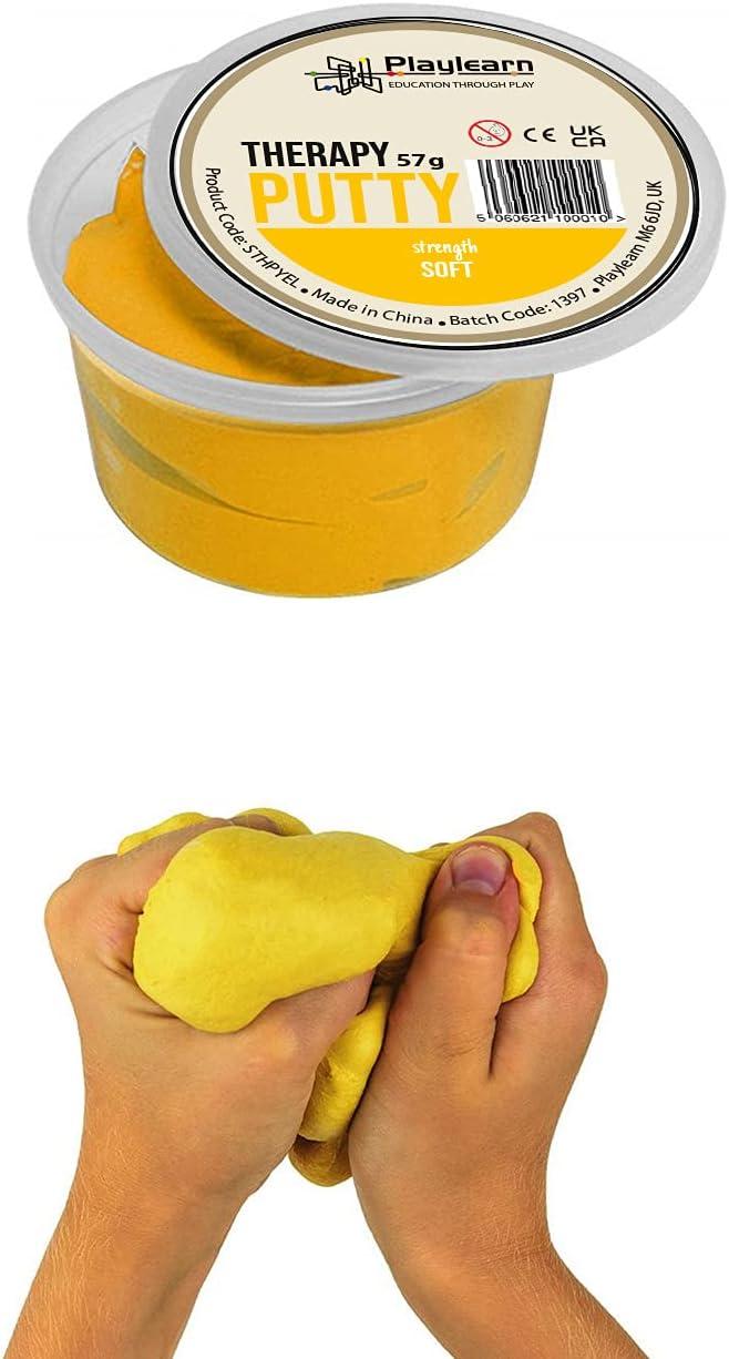 Therapy Putty Set of 3 Consisting of: Soft (Yellow) Firm (Blue ...