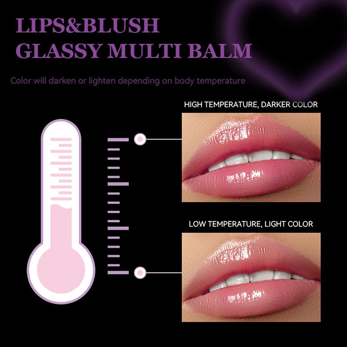 LDGW Magic Color Changing Blush & Lip Gloss - Multi-Use Cream for Cheek ...
