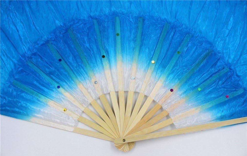 WEISIPU 1.8m Artificial Silk Belly Dance Bamboo Fans Veils 8 Colors ...