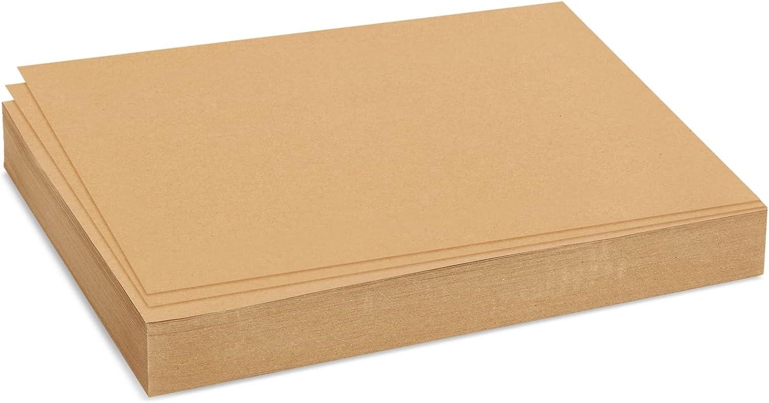 200 Pack Brown Kraft Paper Sheets 130gsm - Letter Size DIY Craft Paper ...