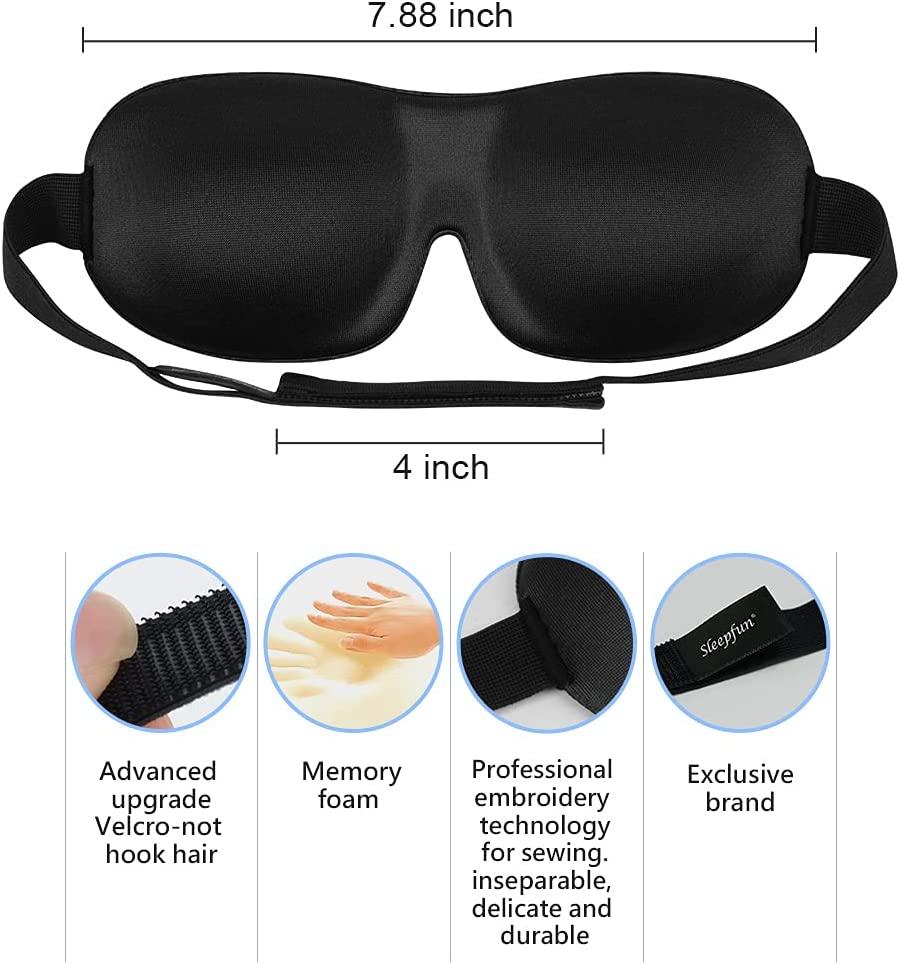 SleepFun Invisible Alar Deep Orbit 3D Eye Mask - Ultra Lightweight ...