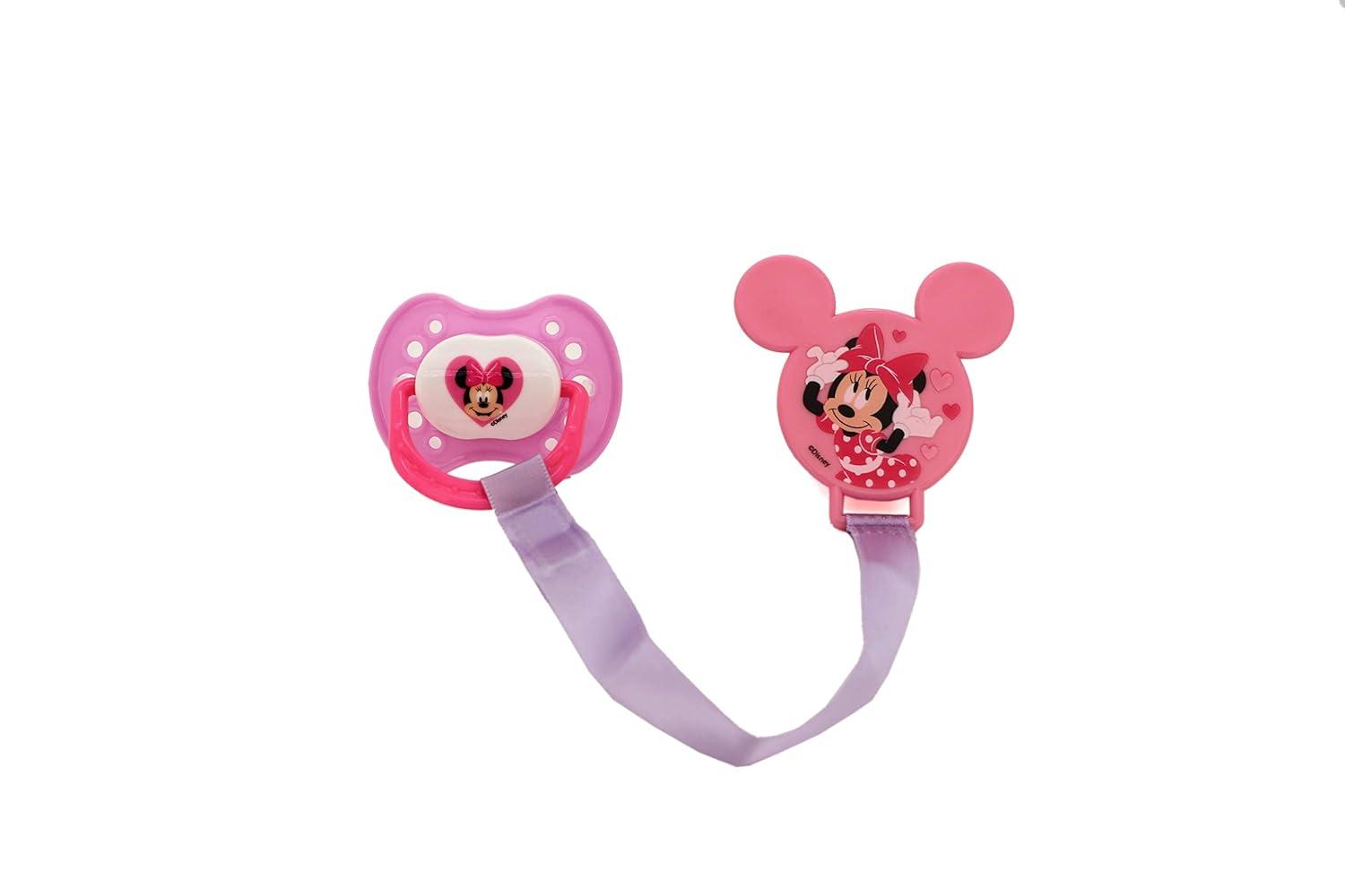 Disney Cudlie Minnie Mouse Baby Girl Pacifiers & Clips Set | 4 ...
