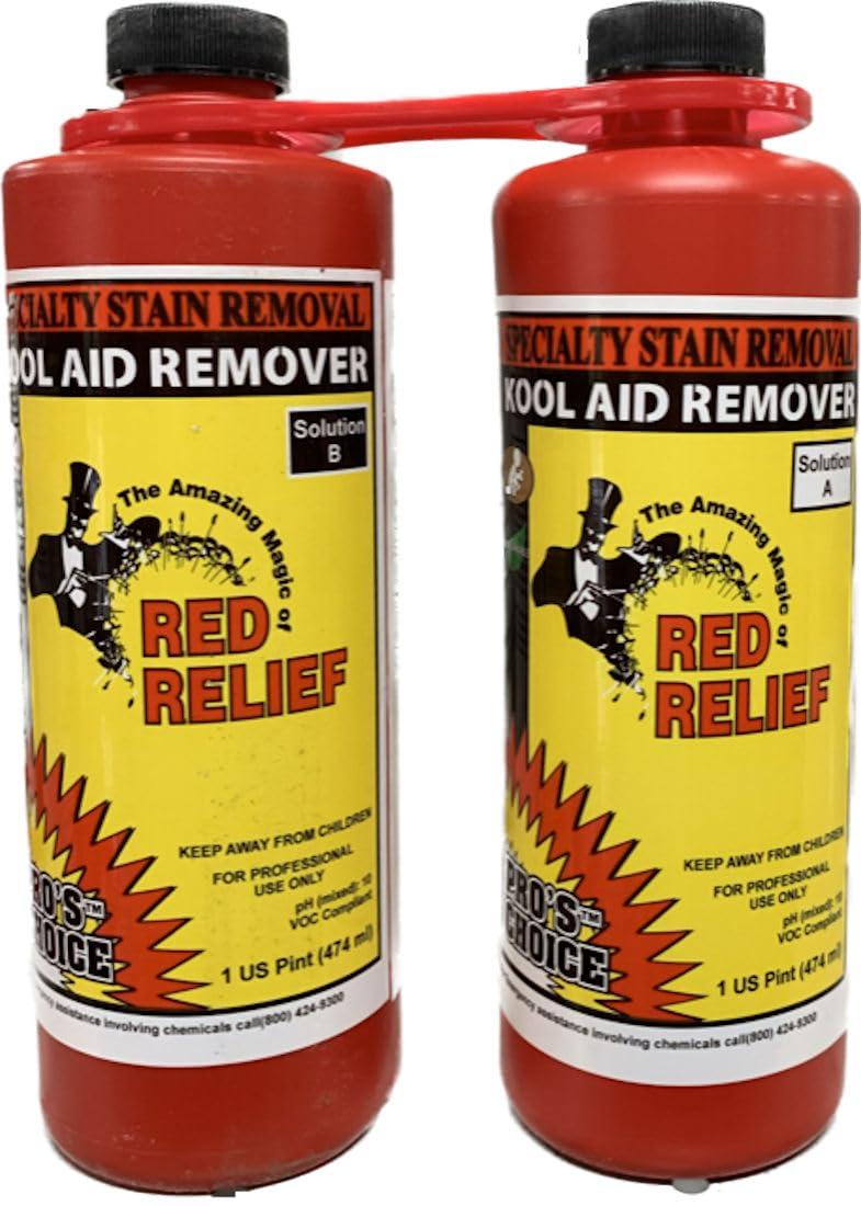 Red Relief Part A & B - Powerful Red Stain Remover for Effective ...