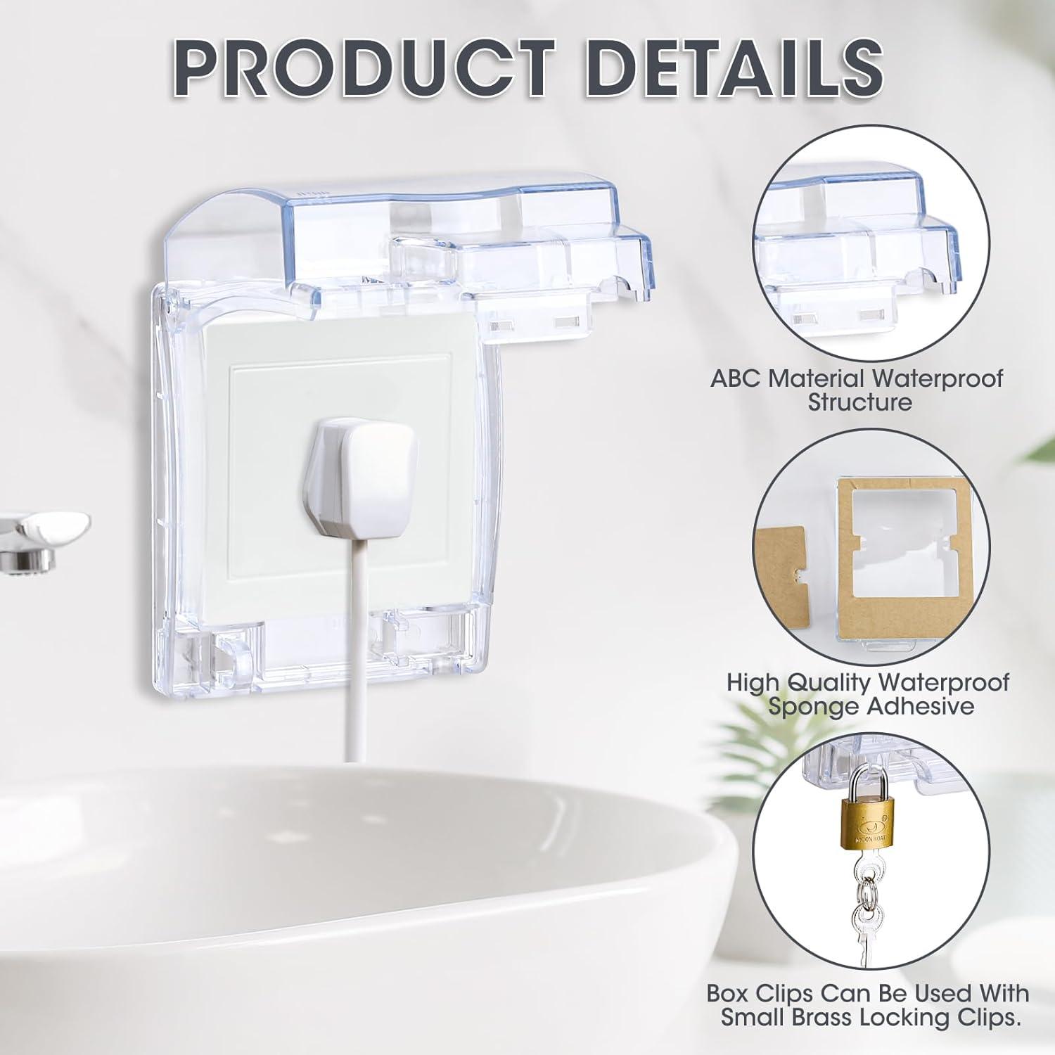 Socket Cover Box with Lock Lockable Baby Safety Plug Socket Childproof ...