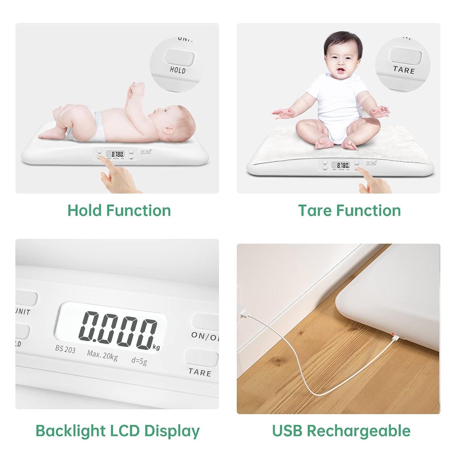 FITLAND Baby Scale Pet Scale 44lb Rechargeable Digital Infant Scale ...