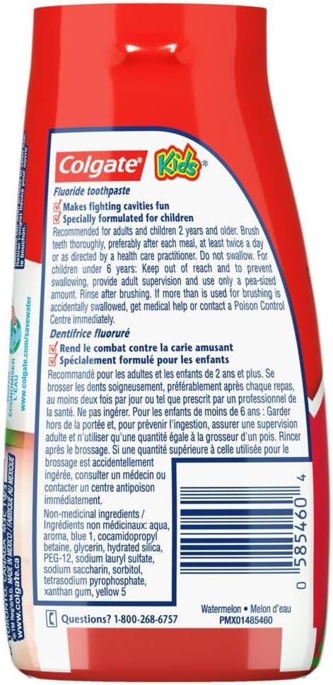 Colgate Kids Gel Toothpaste Watermelon Burst 100 mL (Pack of 1) With ...