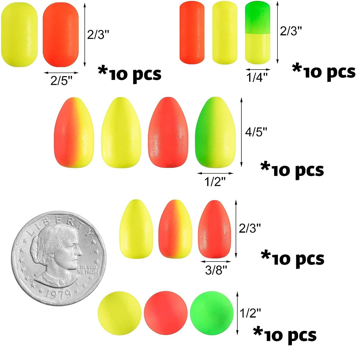 Dr.Fish Fishing Rig Floats Kit - 150 Pieces | Pompano, Walleye, Surf ...