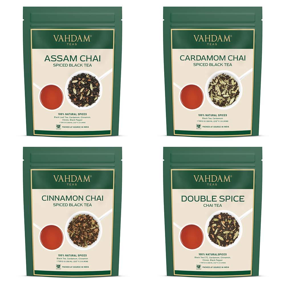 VAHDAM Chai Tea Sampler - 10 TEAS 50 Servings 100 NATURAL SPICES Indias ...
