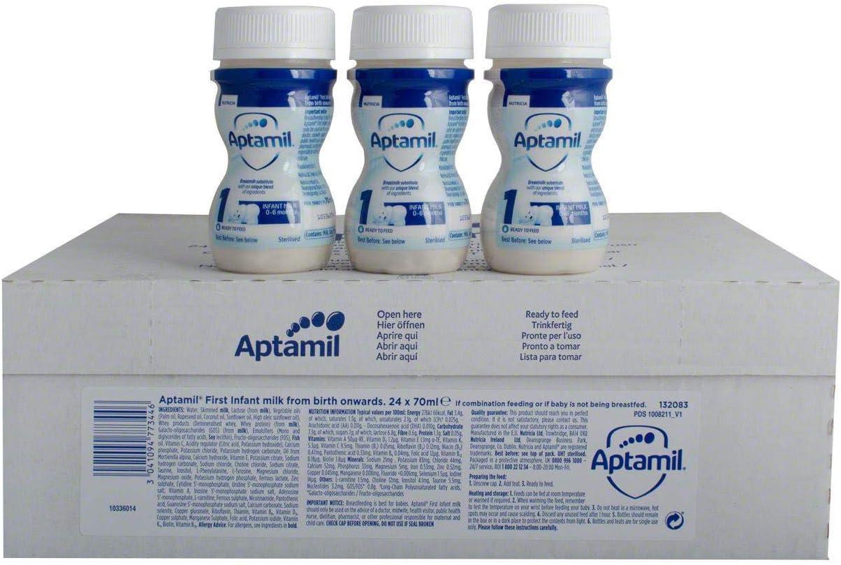 Aptamil First Infant Milk - 24x70ml Ready to Feed Bottles | Buy Now ...