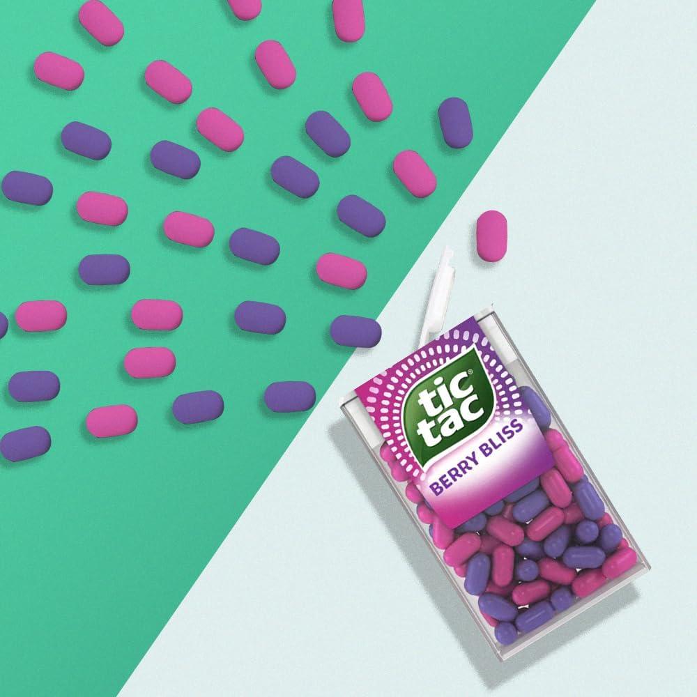 Berry Bliss Tic Tac Mint Sweets - 8 Count Pack for Refreshing Little ...