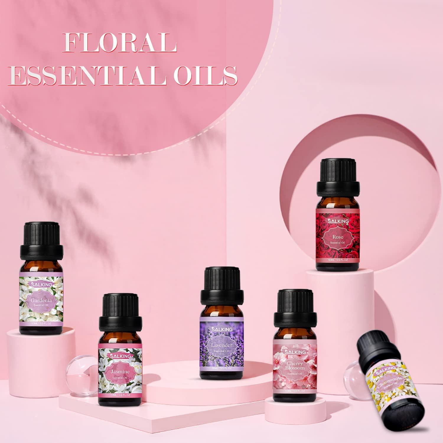 SALKING Essential Oils Set - 100% Pure Aromatherapy Gift for Diffusers - Lavender, Rose, Jasmine ...