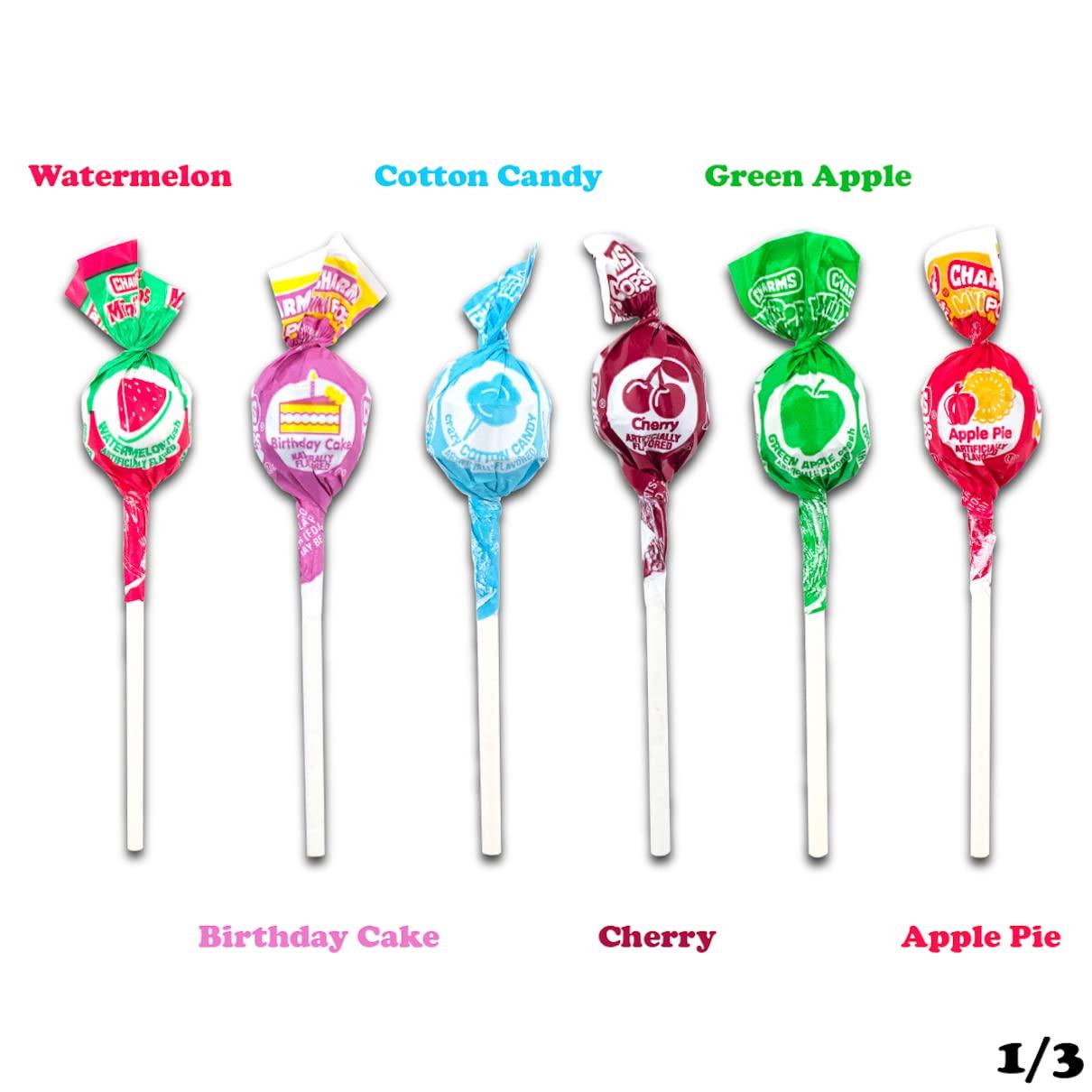 Tootsie Roll Charms Mini Pops 18 Flavors 400 Count - Individually ...