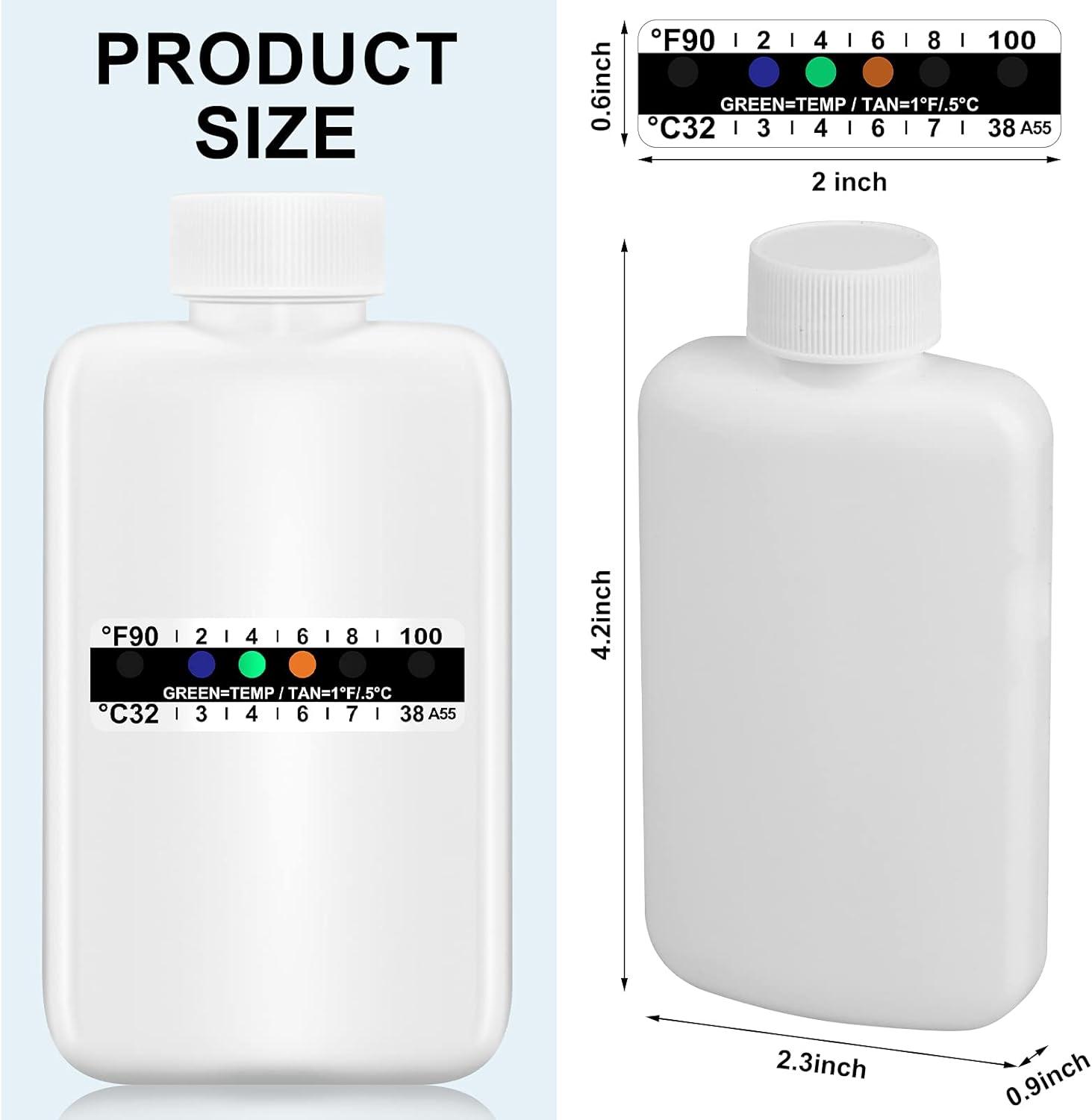 12-Piece Urine Test Kit with Empty Bottles, Temperature Test Strip ...