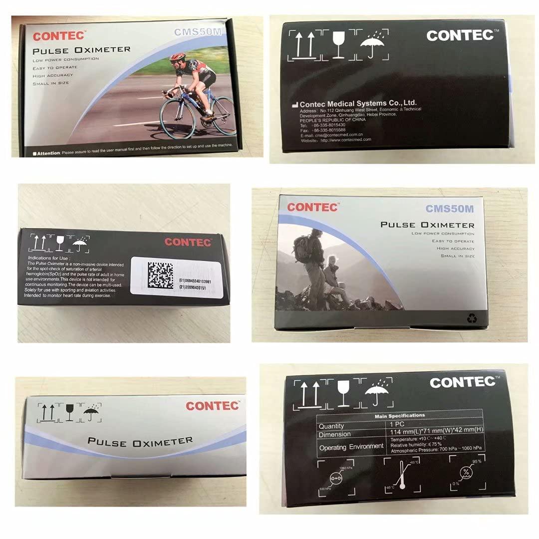 CONTEC CMS50M Pulse Oximeter - Fingertip Blood Oxygen Monitor with LED ...