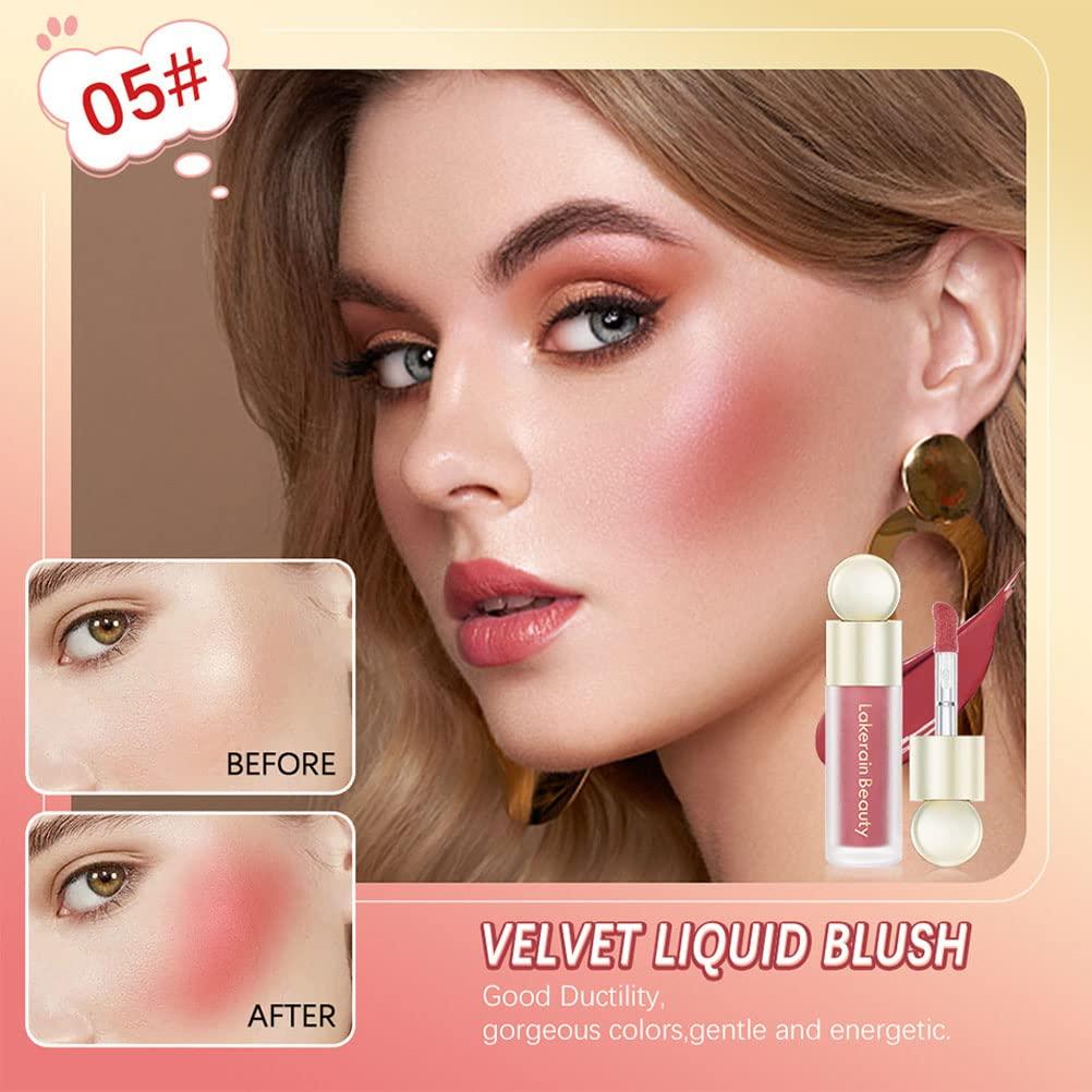 Soft Creamy Liquid Blush Makeup in Cherry Red - LongWearing Multi-Use ...