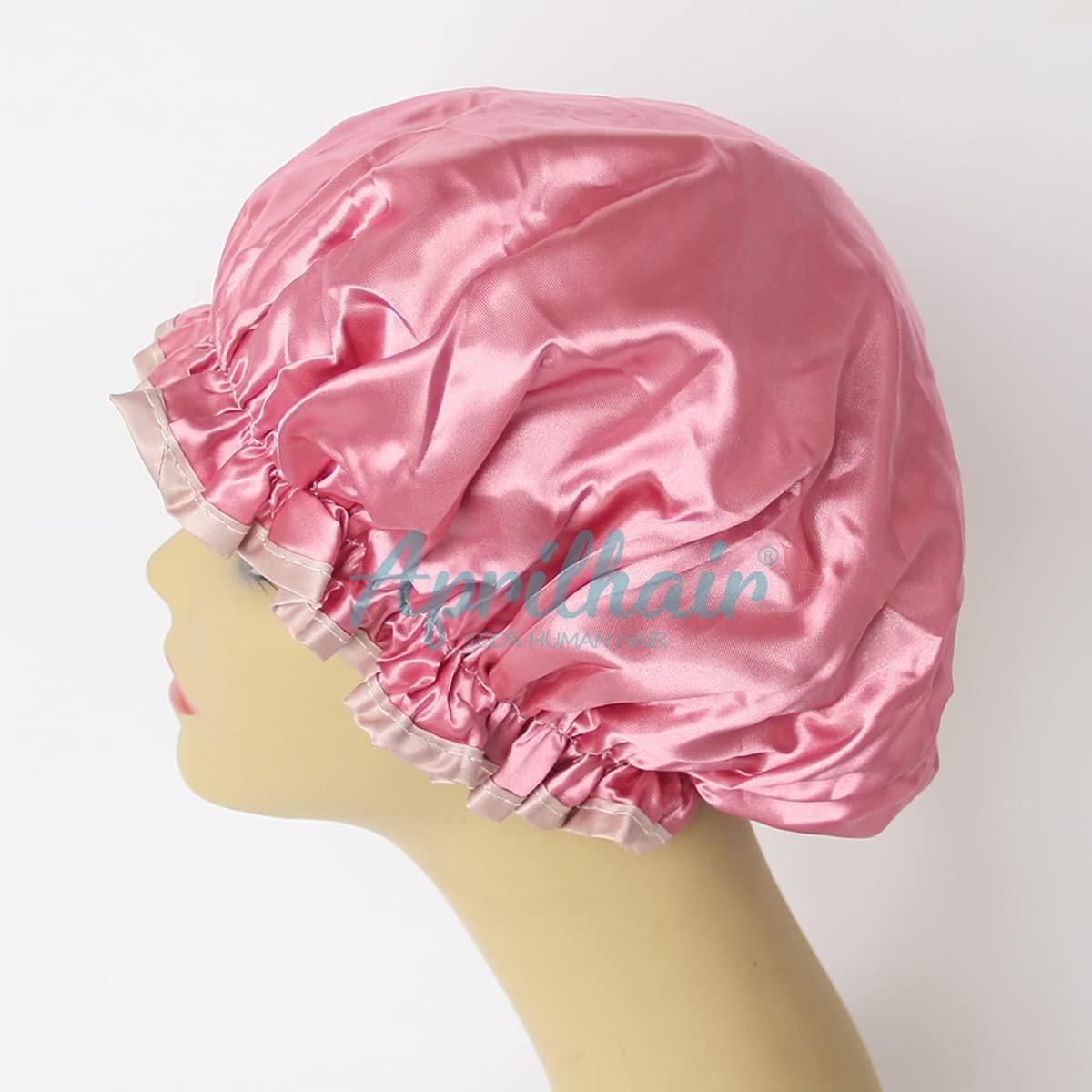 Aprilhair 4-Pack Double Waterproof Shower Caps for Women - Reusable EVA ...