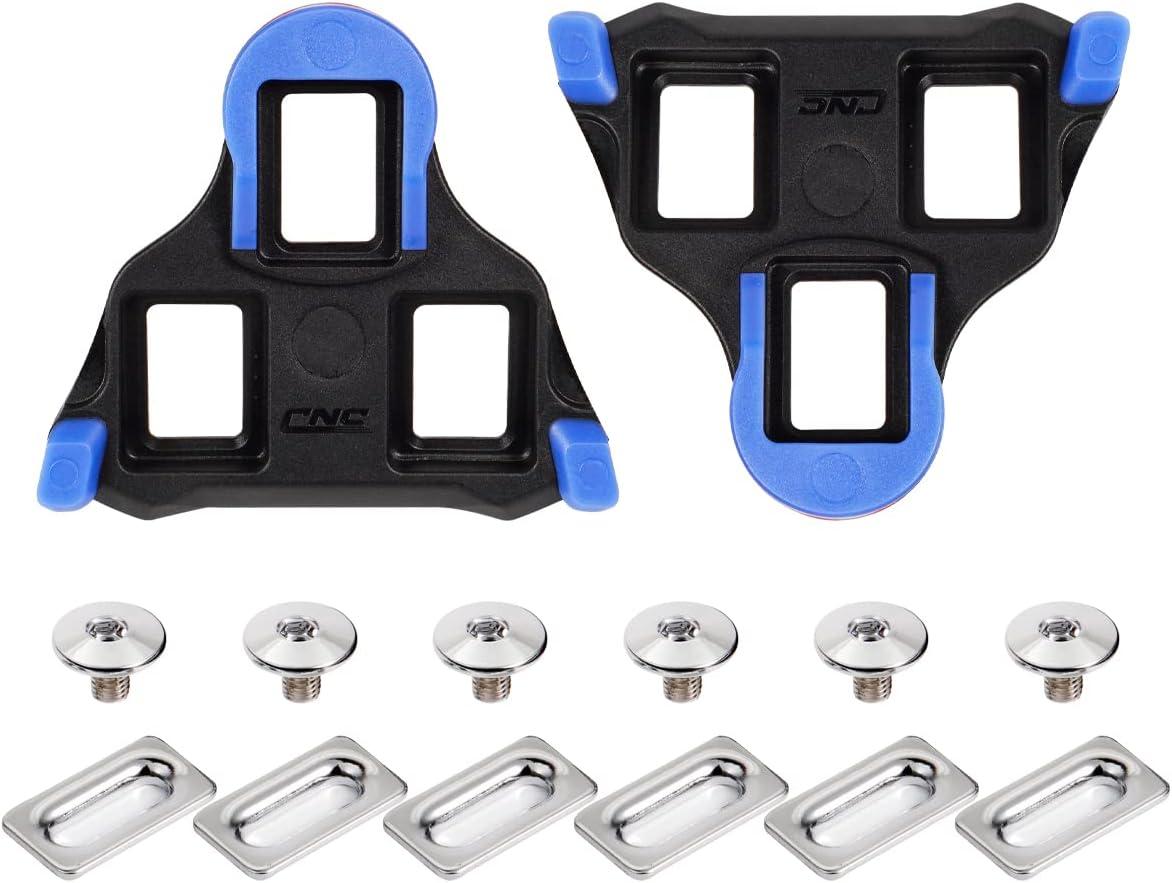 Blue CNC Road Bike Cleats for Shimano SPD-SL - SM-SH10/11/12 | 2 Float ...