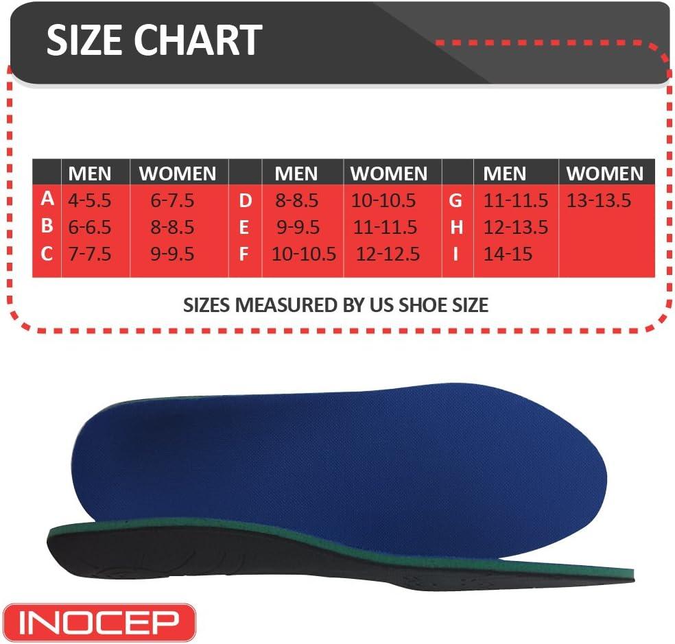 Inocep Heat Formable Orthotic Insoles - Full-Rigid Custom Arch Support ...