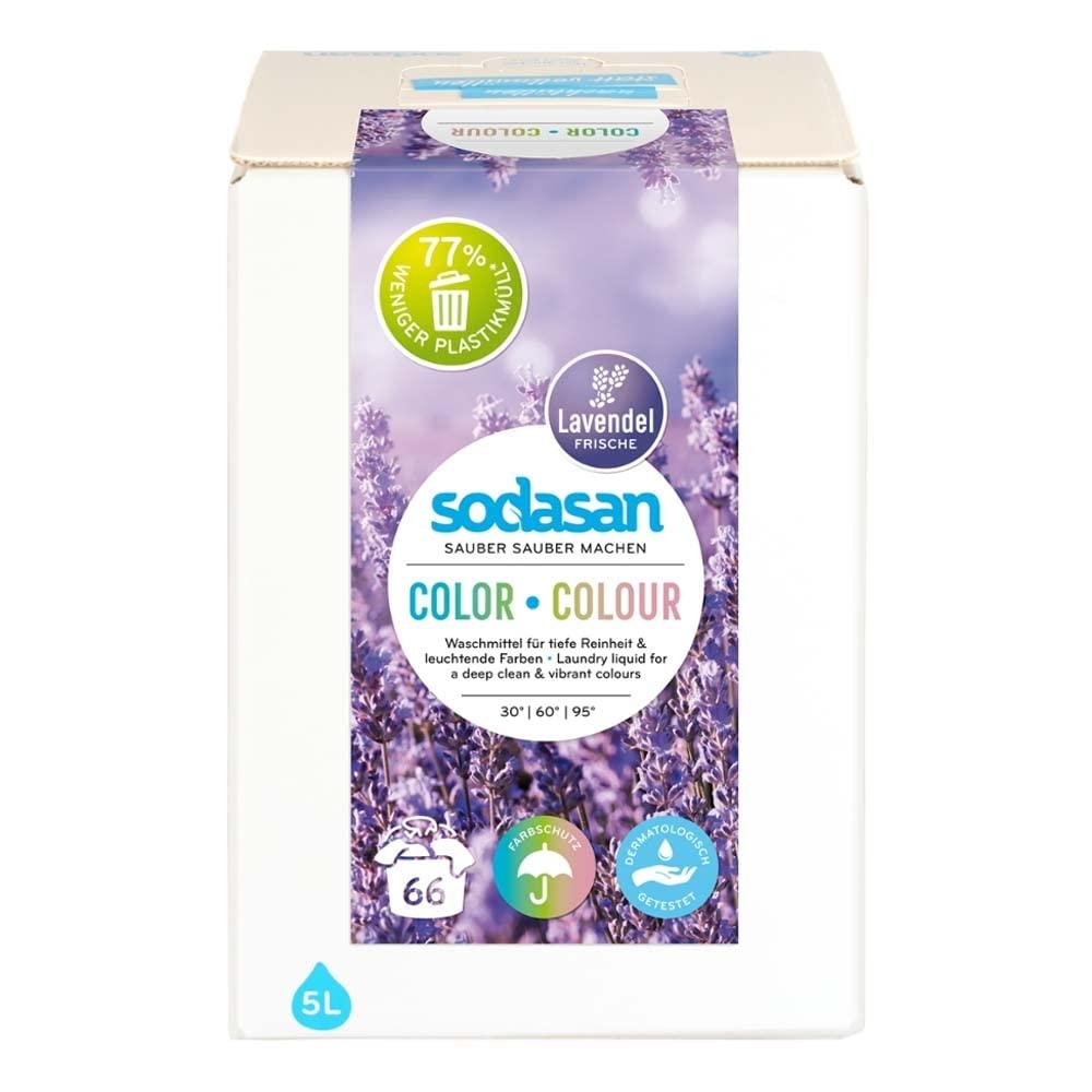 SODASAN Color Detergent Liquid Lavender 5L - Eco-Friendly Pack of 5 for International Shipping ...
