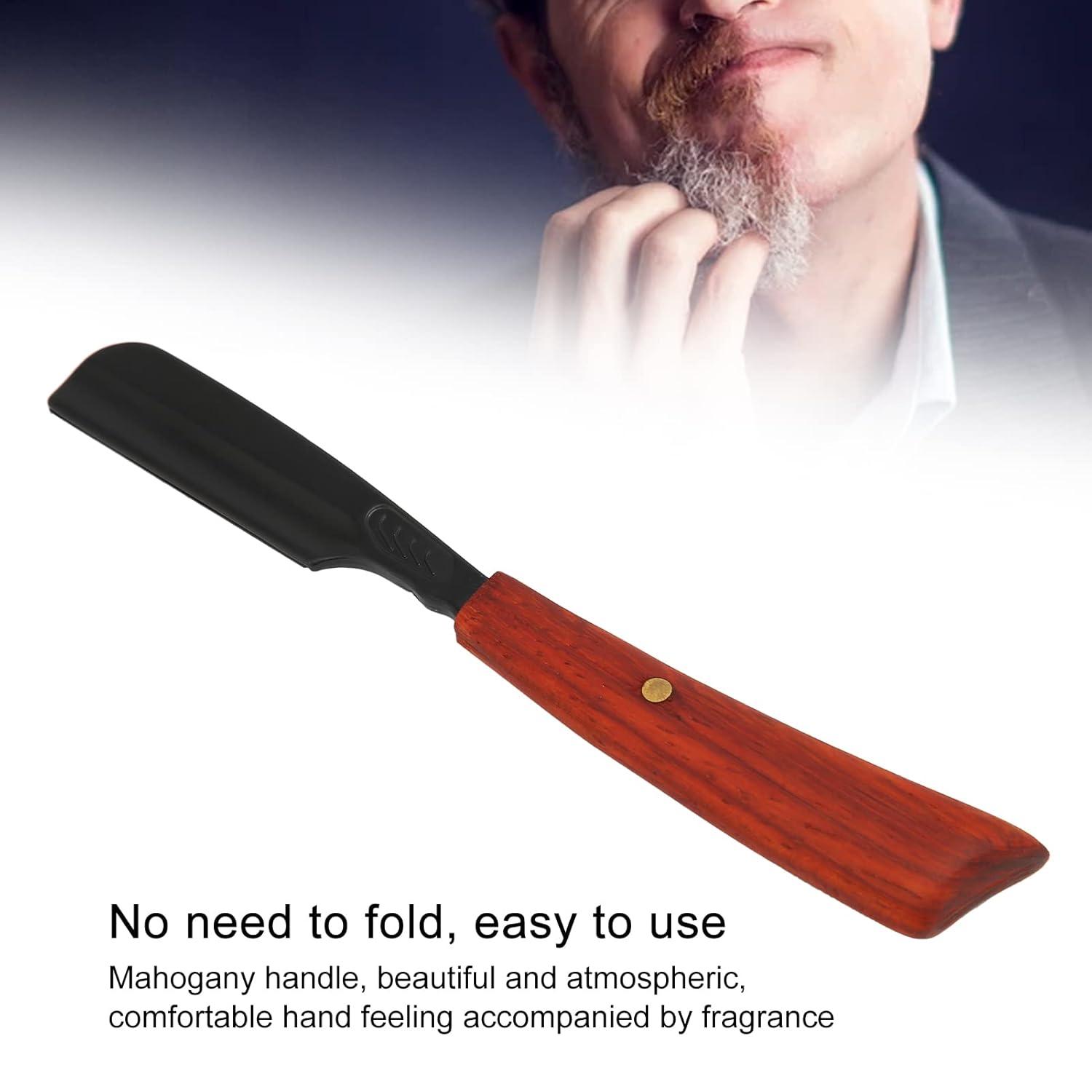 S53-6 Black Straight Edge Razor for Eyebrow Shaping & Hair Removal ...