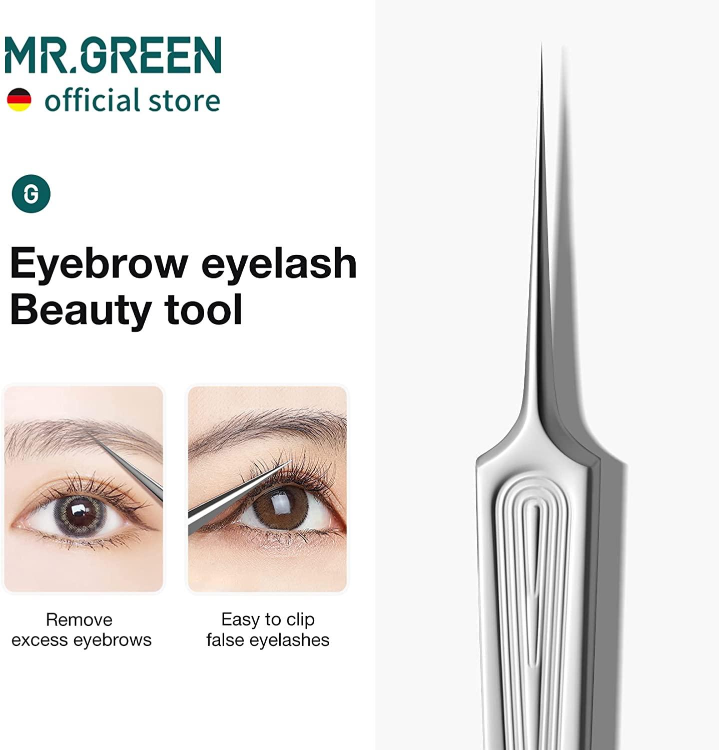 MR.GREEN Ingrown Hair Tweezers with Needle Nose Pointed Tips for ...