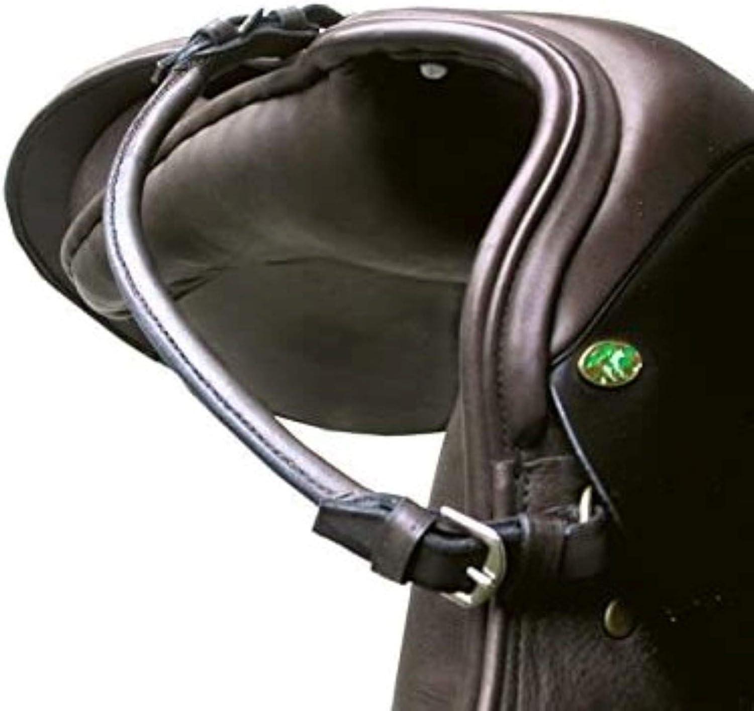 Fusions Rolled Leather Bucking Strap (safety saddle strap) Brown | Buy ...