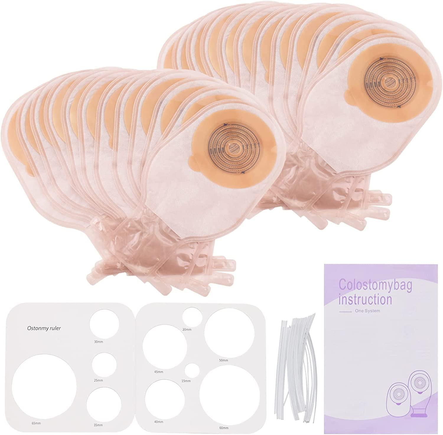 Eyourlife 20 PCS Colostomy Bags with Clamp Closure - Drainable Pouches ...
