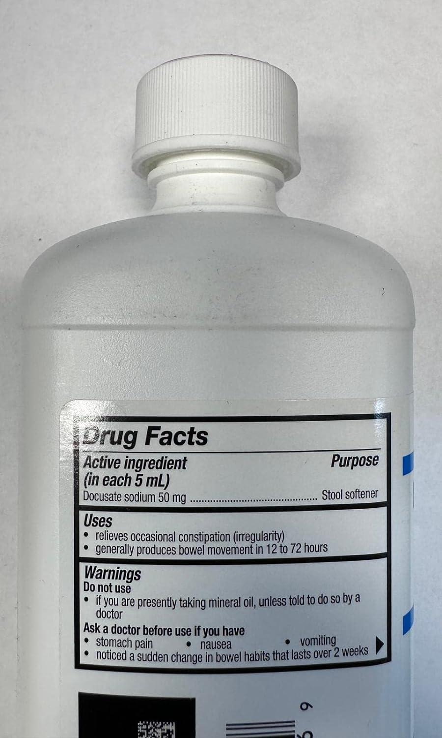 Docusate Sodium Liquid 50mg/5ml - Alcohol & Sugar Free - Cherry Vanilla ...