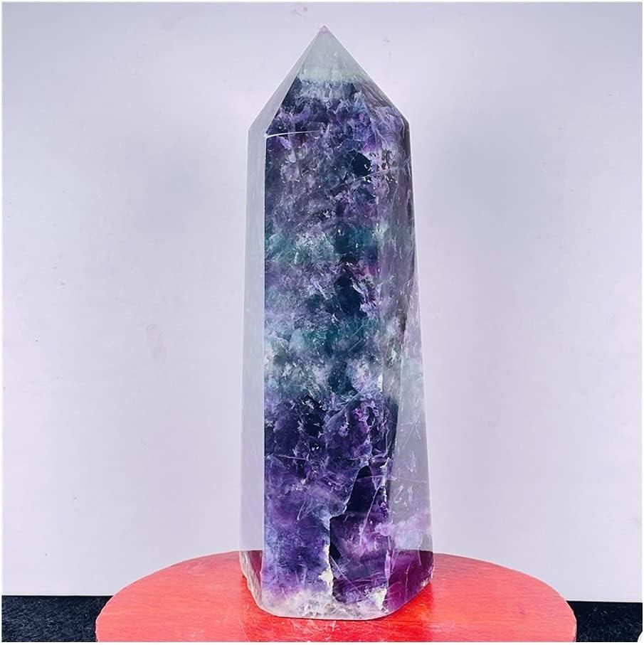 JUKUCKV Fluorite Quartz Crystal Obelisk - 1015g Spiritual Support ...