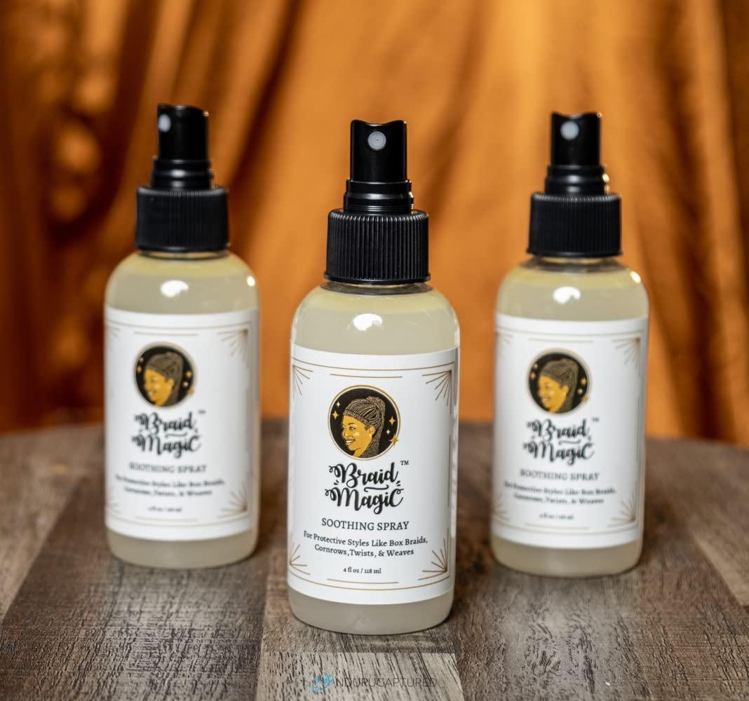Braid Magic Soothing Spray (4oz) - Vegan Natural Relief for Itchy ...