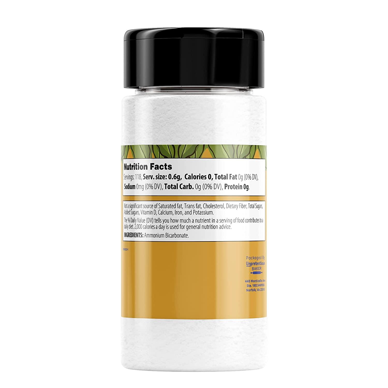 Food Grade Baker's Ammonia 5 Tbsp - Aluminum-Free Traditional Leavening ...