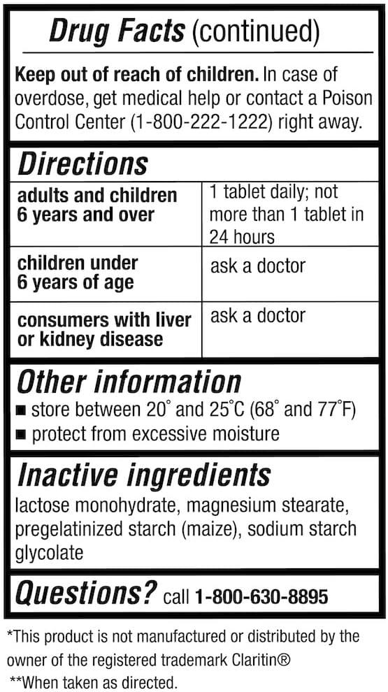 Puregen Labs Allergy Relief 10mg 100 Tablets - Non-Drowsy Antihistamine ...