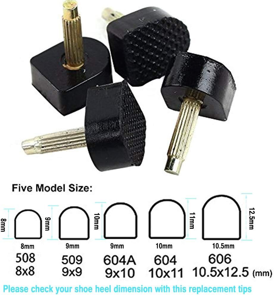 60PCS High Heel Replacement Tips Kit - Black 5 Sizes by Meiso ...