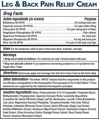 MagniLife Leg & Back Pain Relief Cream - Fast-Acting Sciatica Pain ...