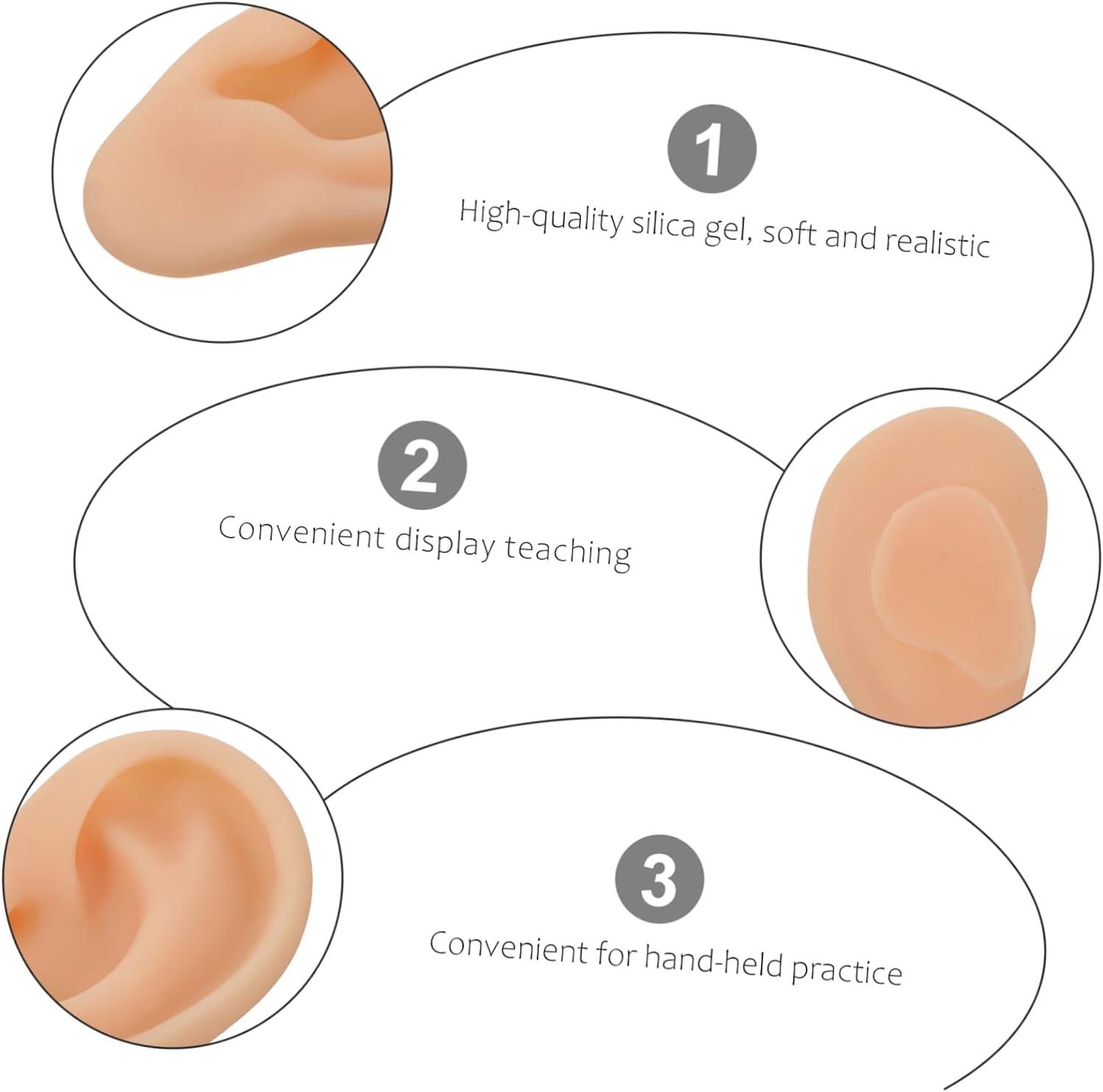 Silicone Ear Model - Simulation Silica Gel Beige Eft Ear Teaching Tool ...
