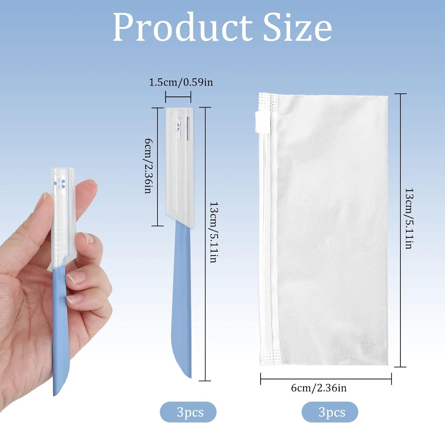 Beard Mustache Straight Razor & Eyebrow Trimmer Kit - Stainless Steel ...