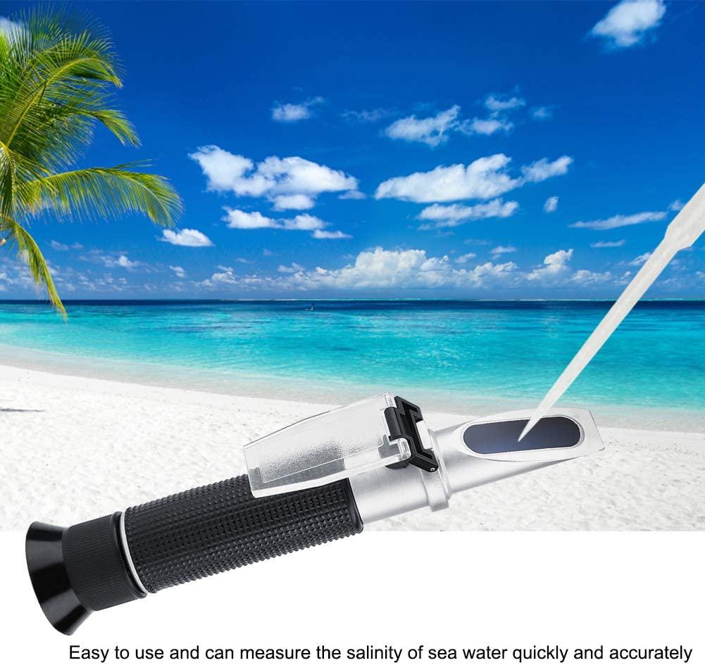0-100% Salinity Refractometer Handheld Salinometer Sea Water Salt ...