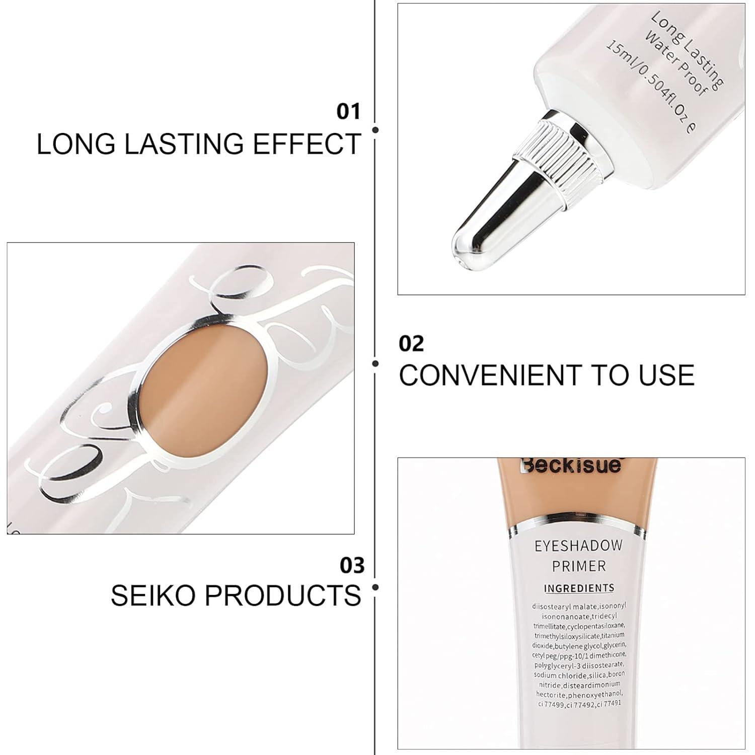Lurrose Waterproof Eye Primer - Long Lasting Eyelid Base Cream for ...