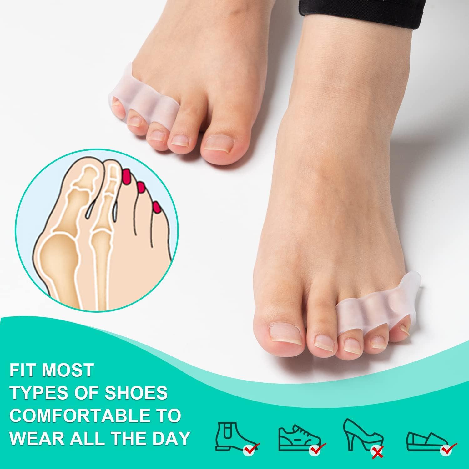 Sumifun Pinky Toe Separators - 12 Pack Clear Little Toe Spacers for ...