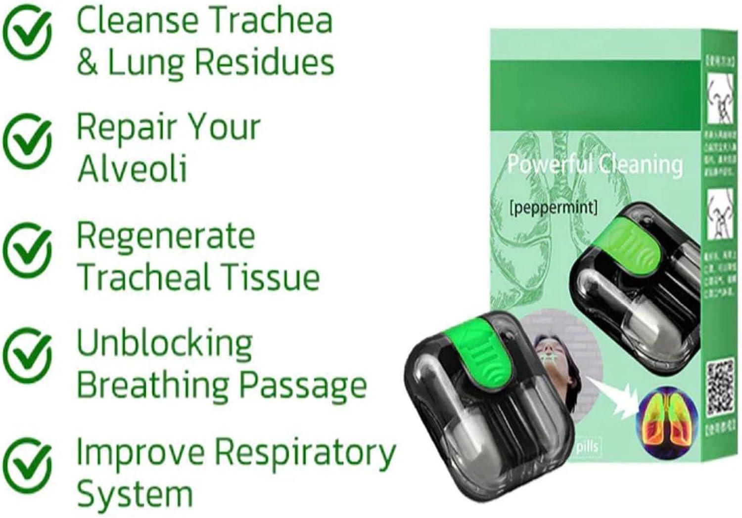 Organic Herbal Lung Cleanse & Respiratory Repair Nasal Inhaler - Mint+Rose