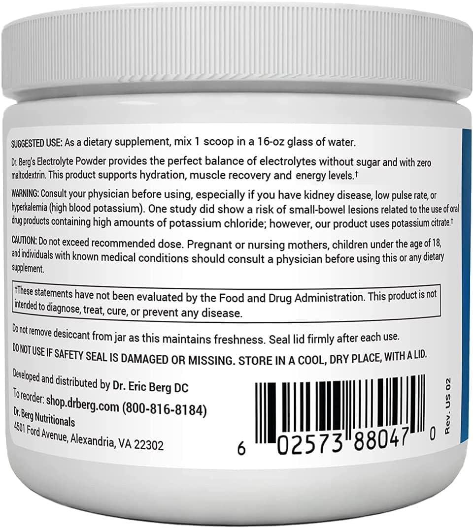 Dr. Berg's Original Keto Electrolytes Powder (50 Servings) - Sugar Free ...