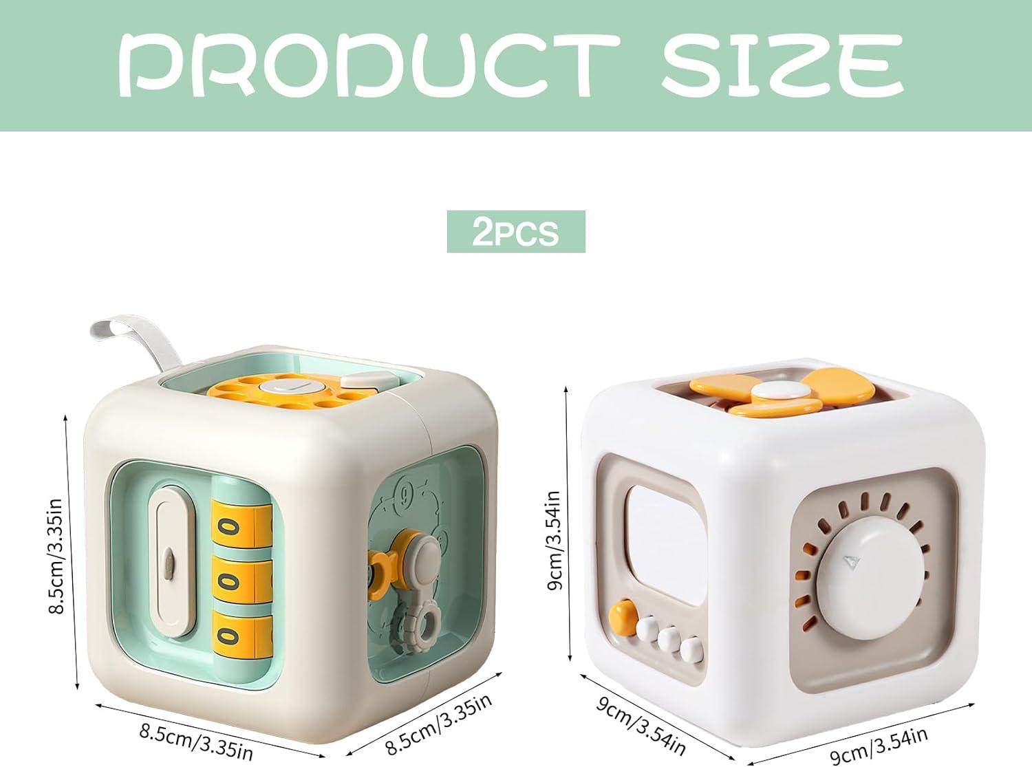 Dazztime Busy Activity Cube for Toddlers | Montessori Fidget Toys | 2 ...