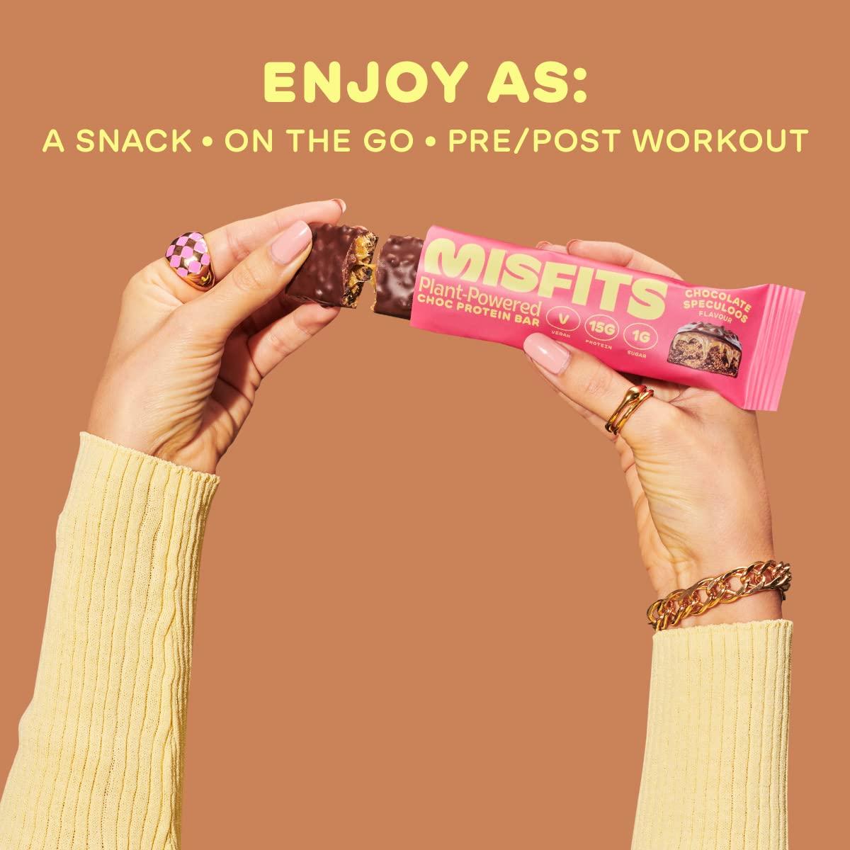 Misfits Vegan Protein Bar Variety Case - Plant Based Chocolate Bar (12 ...