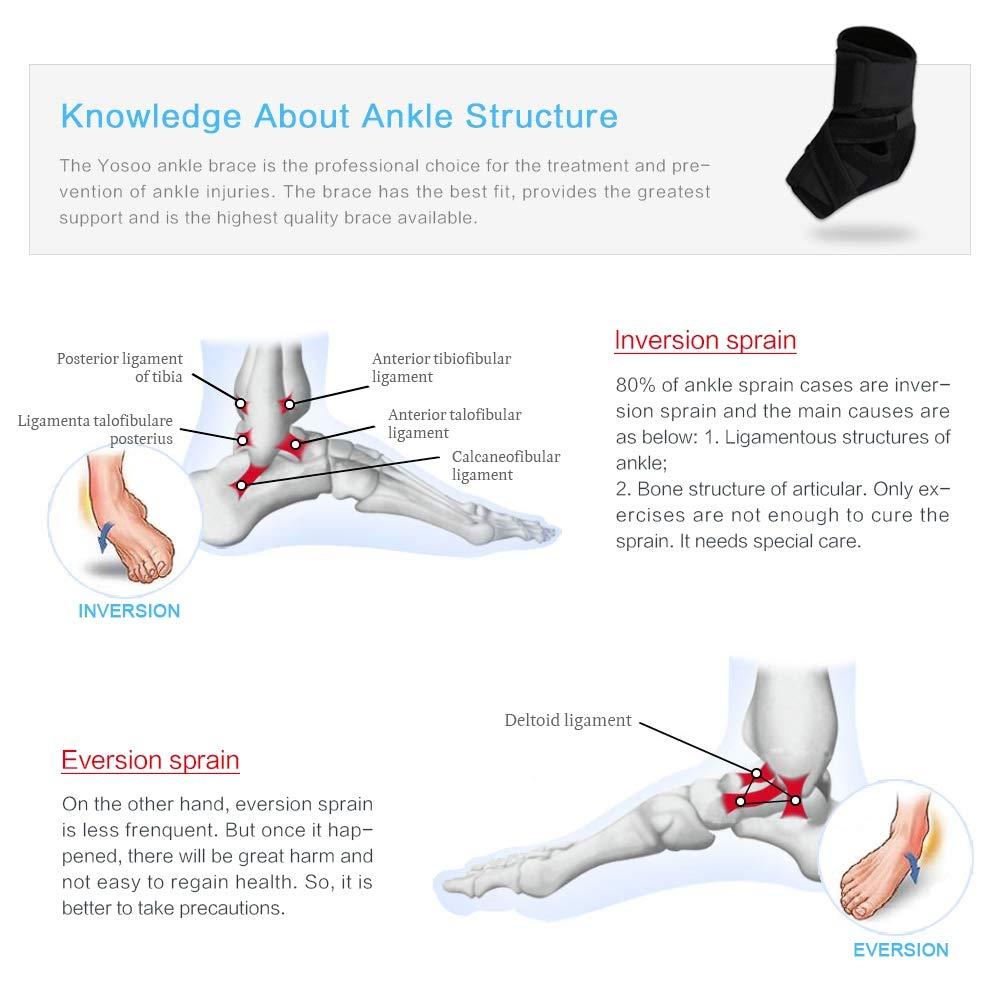 GOTOTOP Ankle Brace with Heel Strap for Peroneal Tendonitis & Arch Pain ...