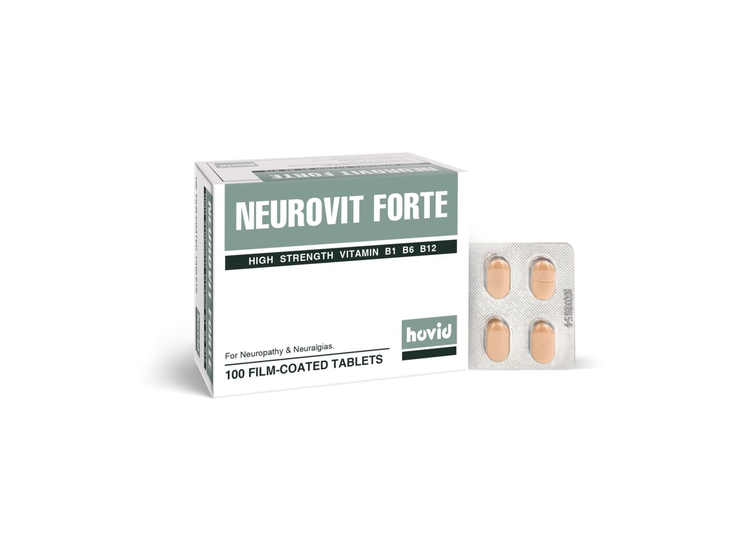 Hovid Neurovit Forte 100 Tablets - Boost Mental Clarity and Focus | Buy ...