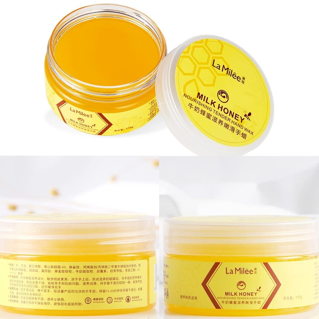 Lamilee Milk Honey Hand Mask Peel Off Wax for Moisturizing and ...