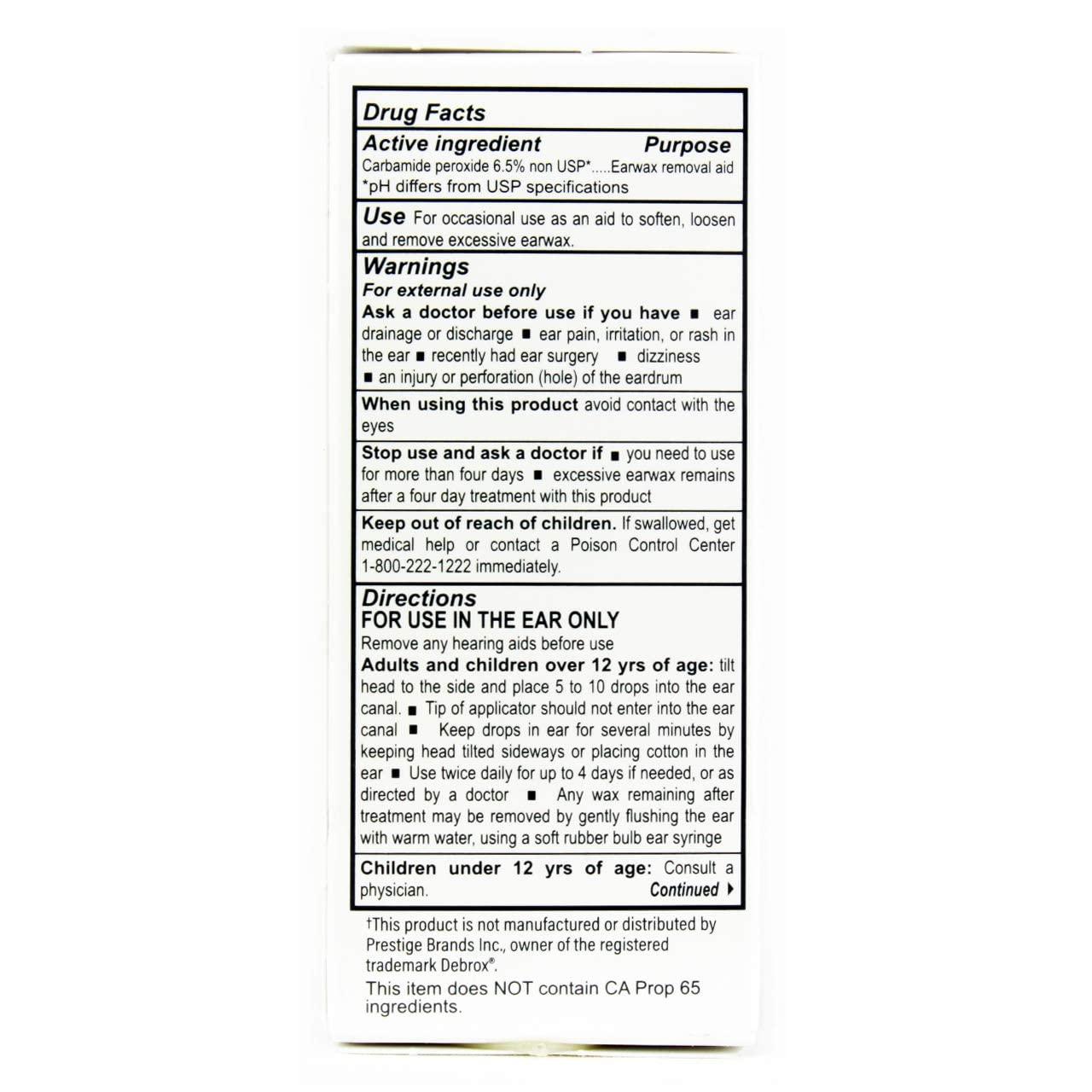 MAJOR Ear Drops 0.5oz 15mL Carbamide Peroxide 6.5% USA (3 Pack ...