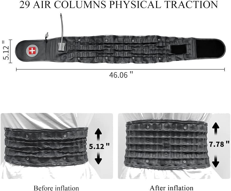 Ynnnweft Inflatable Waist Traction Clamp Belt for Lumbar Spine Support ...