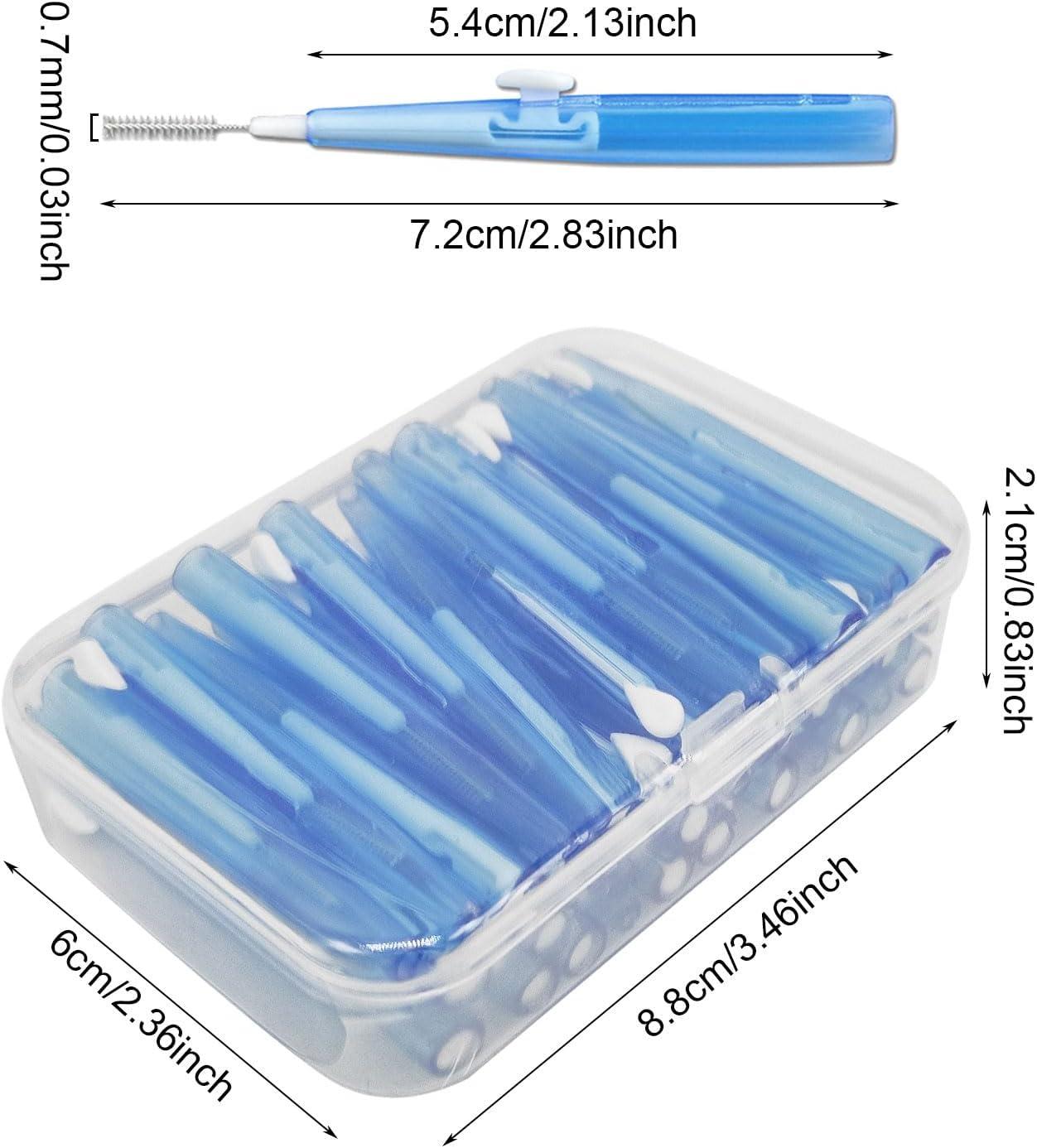 Skhaovs 35 Interdental Brushes - Push-Pull Cleaners for Braces | 0.7 mm ...