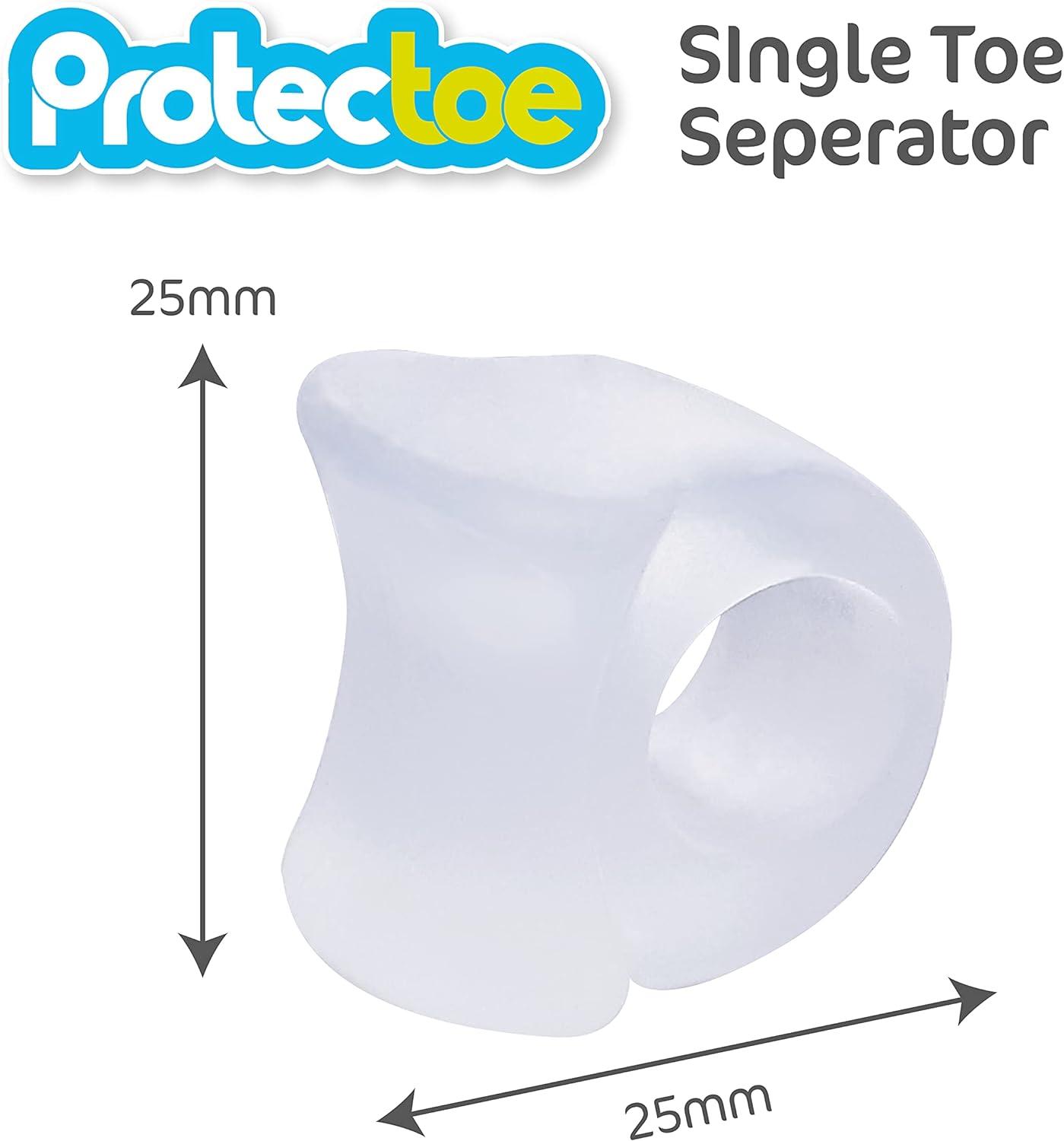 Protectoe Single Gel Toe Separator for Overlapping Toes - Box of 10 Toe ...